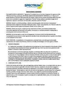 SpectrumAM -Master Service Agreement | Spectrum Association Management
